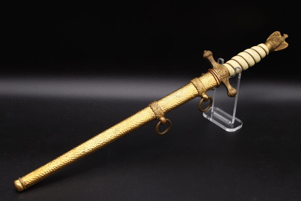 Navy Dagger with Hammered Scabbard by WKC - Edged Militaria