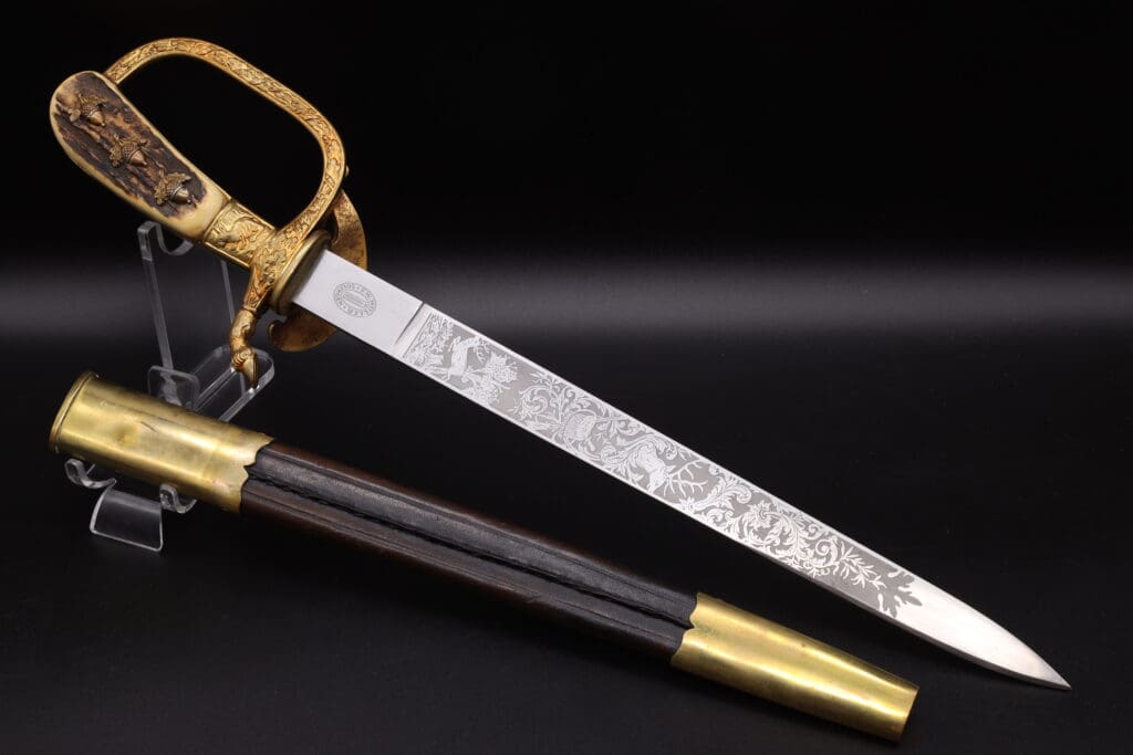 Army Forestry Dagger by Höller with Stag Horn Grip - Edged Militaria