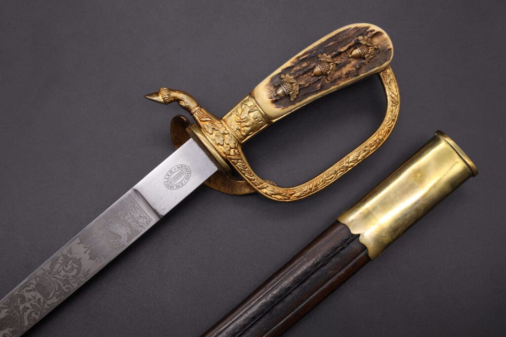 Army Forestry Dagger by Höller with Stag Horn Grip - Edged Militaria