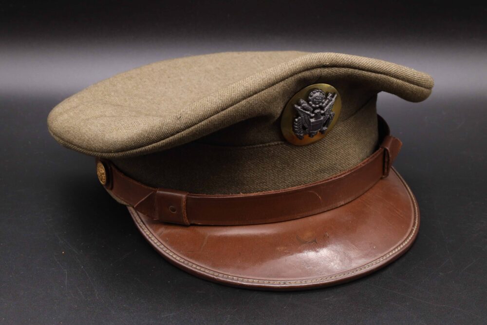 WW2 US Army Visor Cap - Edged Militaria